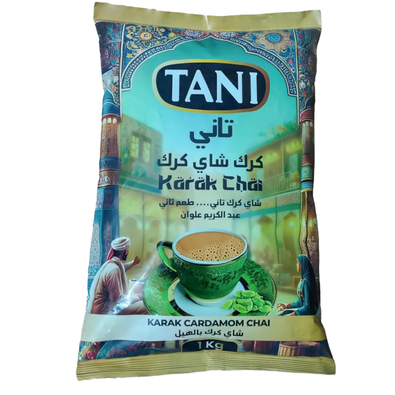 چای کرک اصل هند برند تانی (TANI)،بسته یک کیلویی طعم هل محصول هند ...